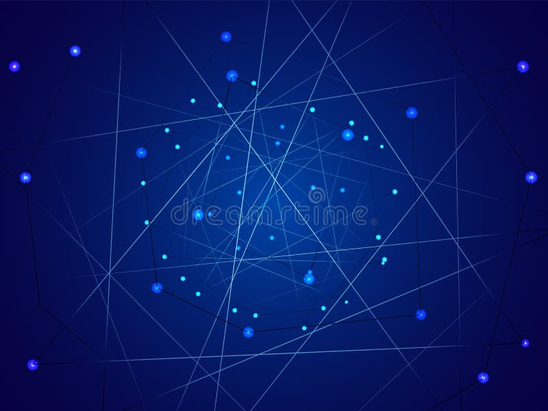 Starry Sky Map, Random Schematic Bright Stars Stock Illustration ...