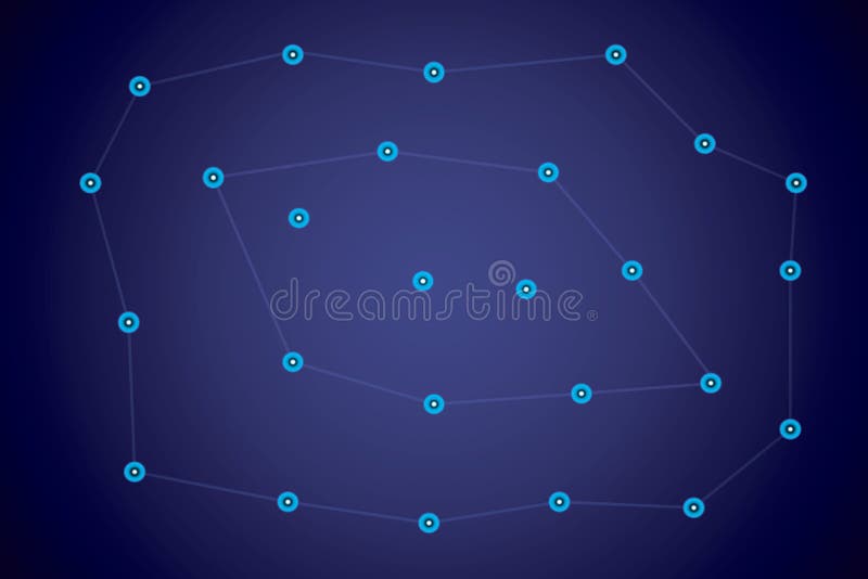 Starry Sky Map, Random Schematic Bright Stars Stock Vector ...