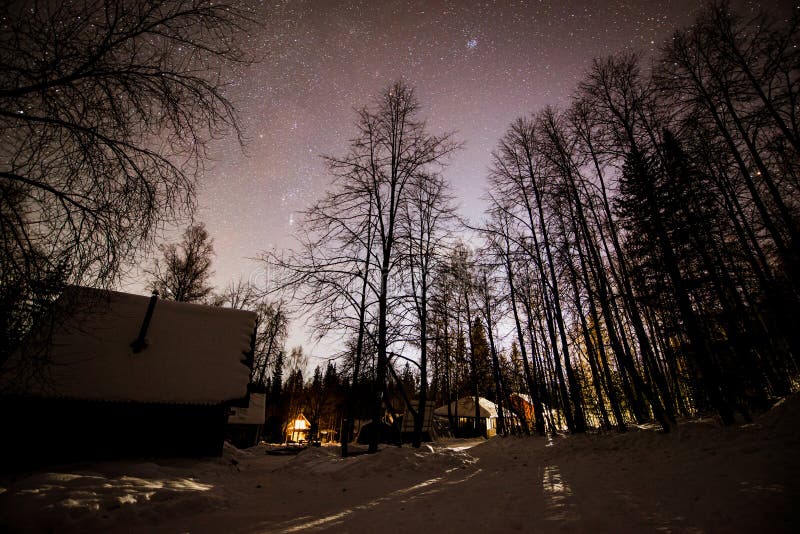Starry Sky, Milky Way in Taganay National Park Stock Image - Image of ...