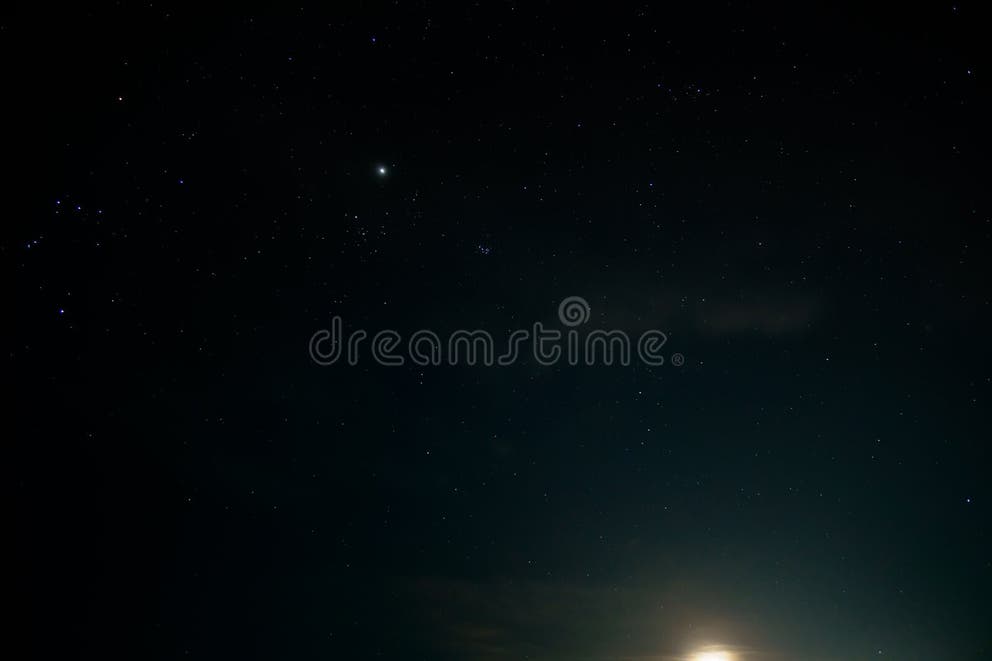 Starry Sky and Moon at Night As an Abstract Background Stock Image - Image of black, moon: 367114427