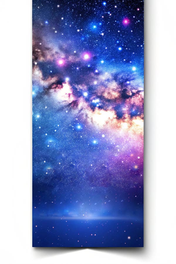 Starry Sky at Night for Banner or Cosmic Design Stock Illustration ...
