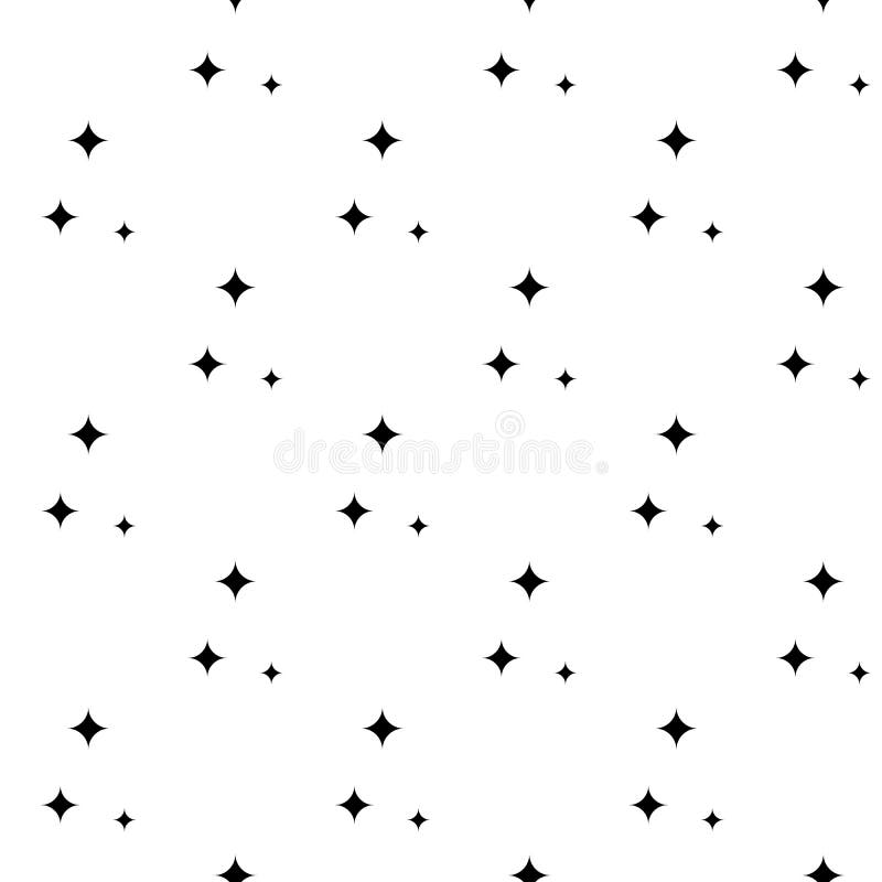 Starry Sky. Night View of the Stars. Seamless Pattern. Vector ...