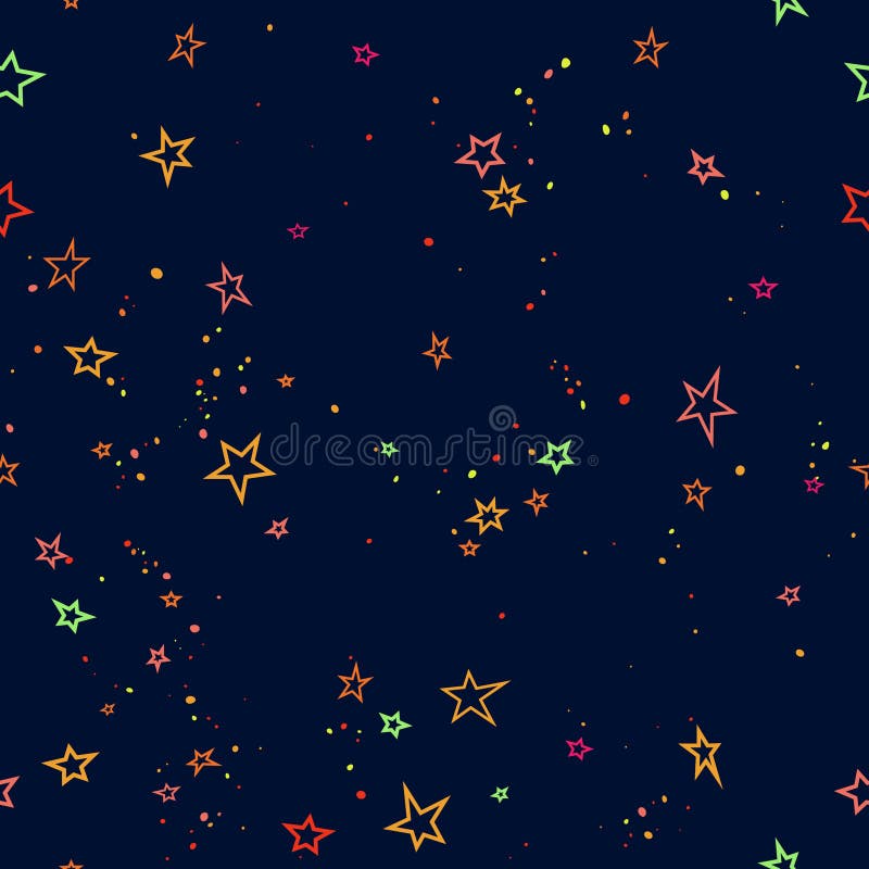 Starry Sky Pattern stock vector. Illustration of cosmic - 109850238