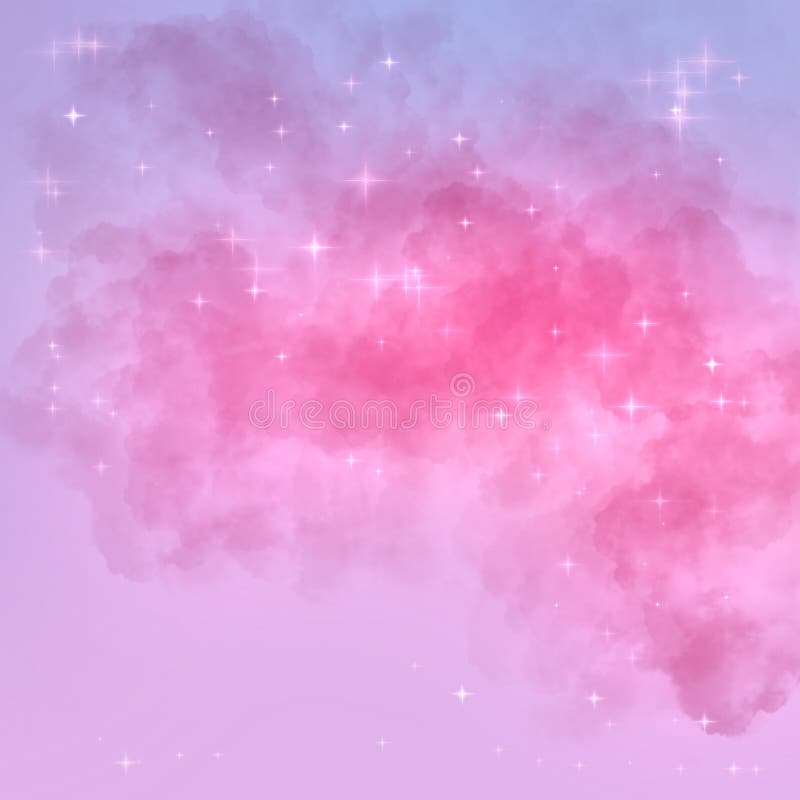 Starry sky in pink colors stock illustration. Illustration of globe ...