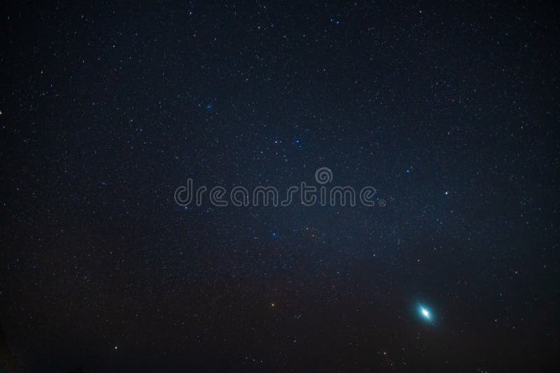 Starry Sky, Planets and Stars, Landscape at Sunset of the Pacific Ocean ...