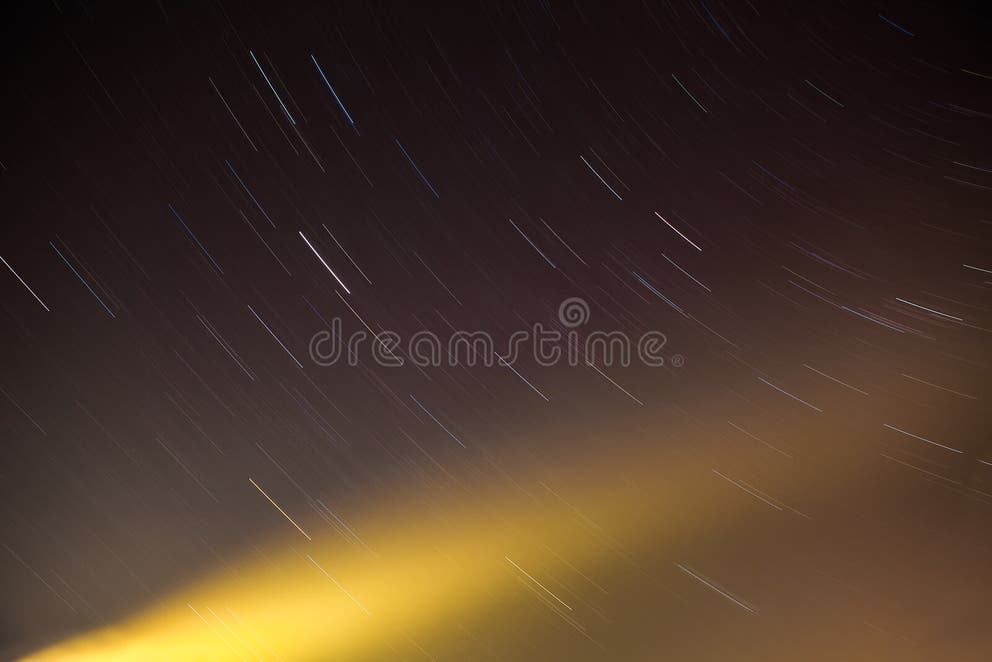 Starry Sky and a Ray of Light Stock Illustration - Illustration of ...