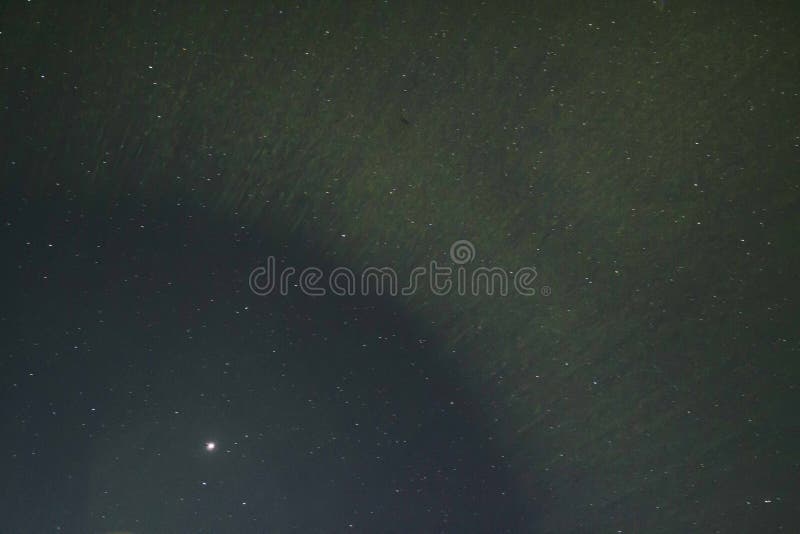 Starry Sky, Rays of Light in the Night Sky. a Lonely Star Stock Photo ...