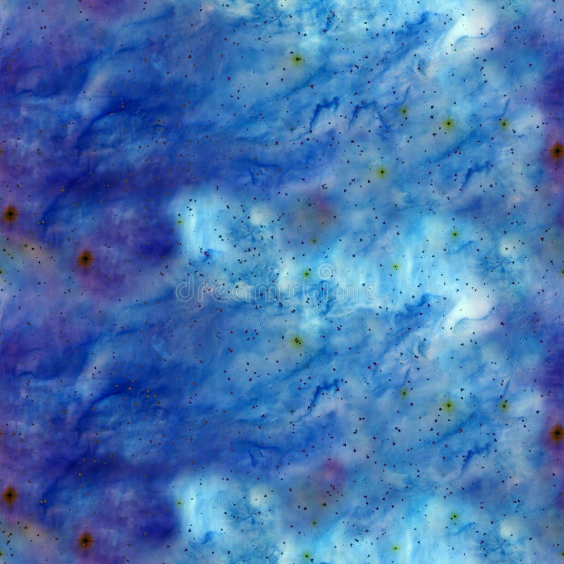 Starry Sky Seamless Pattern. Blue Abstract Stock Photo - Image of ...