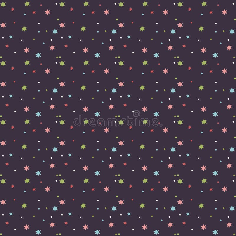 Starry Sky Seamless Pattern Vector Illustration Stock Vector ...