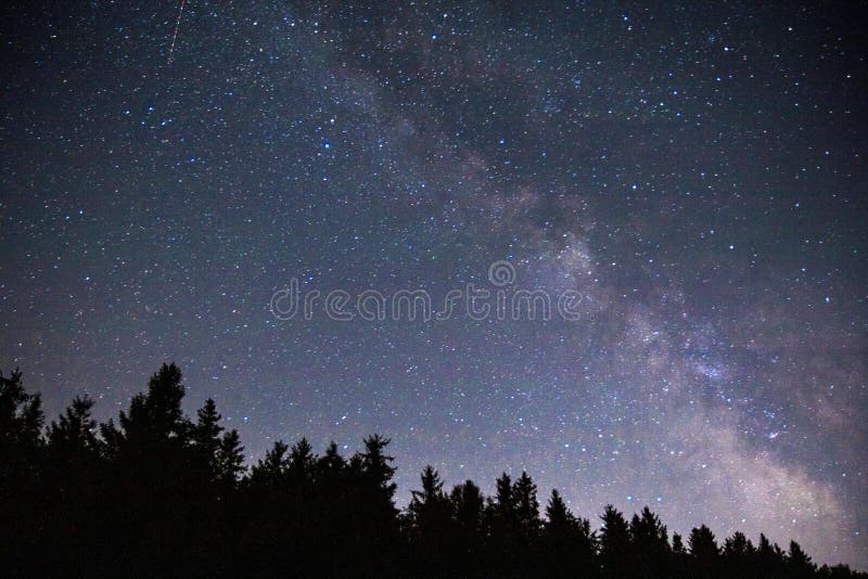 Starry Sky in Summer Milky Way from Mount Cimone Stock Photo - Image of ...