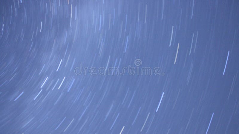 Starry Sky. the Tracers of Stars Taken at Slower Shutter Speed Stock ...