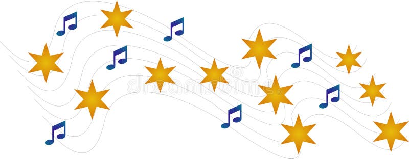 Starry song stock illustration. Illustration of illustrated - 56671715