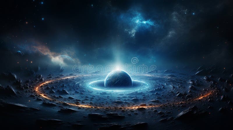 Starry Universe Background Earth Planet Universe Space Object Stock ...