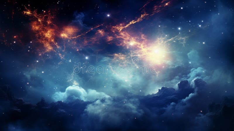 Starry Universe Background Earth Planet Universe Space Object Stock ...