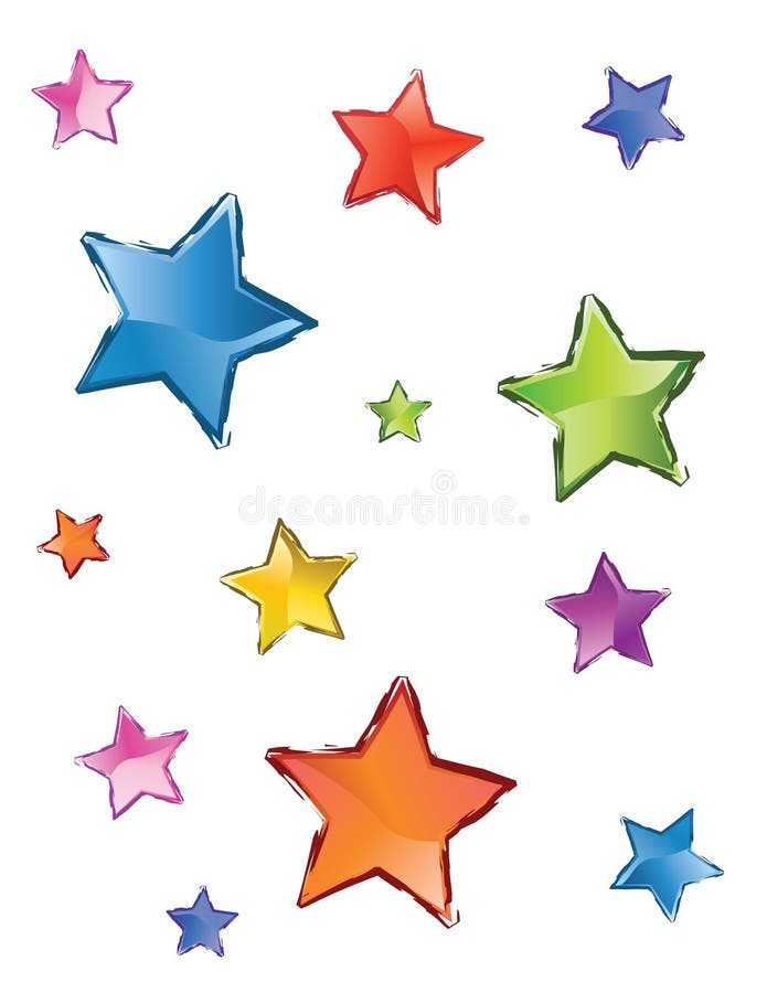 Cartoon stars at blue sky stock vector. Illustration of concept - 21443154