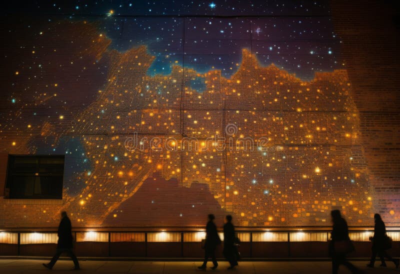 When the Stars Align in the Concrete Jungle Stock Illustration ...