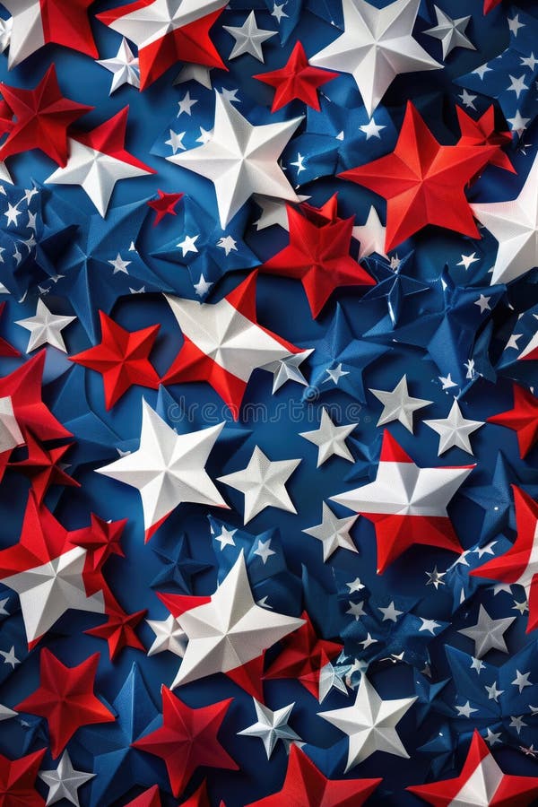 Stars in American Flag Colors Stock Photo - Image of independence ...