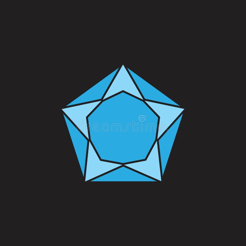 Stars Arrows Blue Diamond Symbol Logo Stock Vector - Illustration of ...