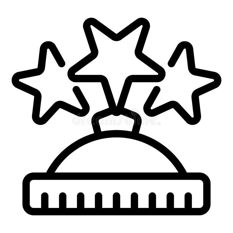 Stars Award Icon Outline Vector. Cup Prize Stock Illustration ...