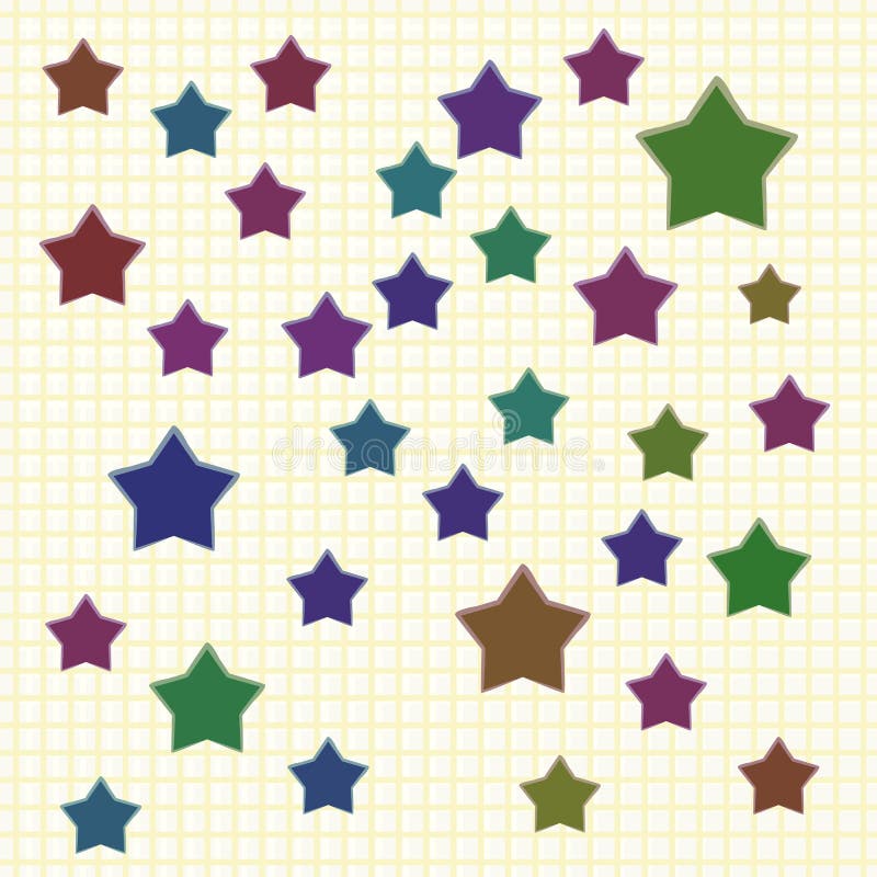 Colorful Numbers and Stars Kids Background Seamless Pattern Stock ...