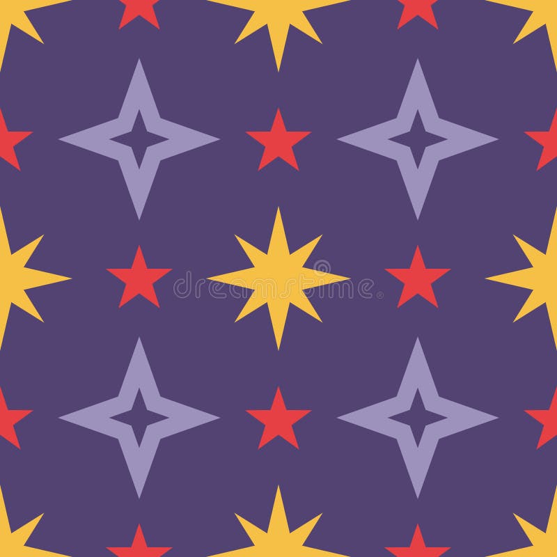 Stars Background Design. Night Seamless Pattern. Kids Wallpaper Stock ...