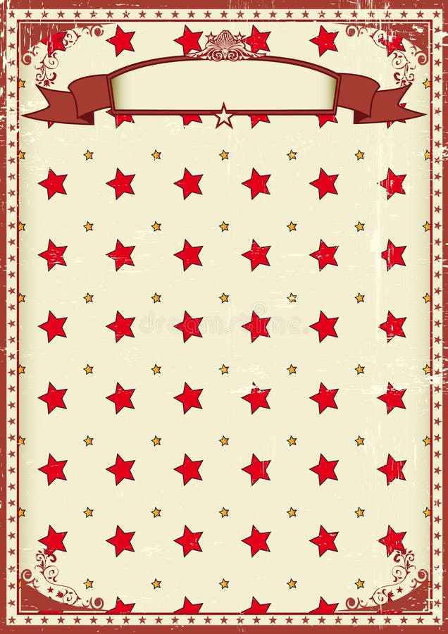 Vintage Stars Pattern Poster Stock Illustration - Illustration of dirty ...