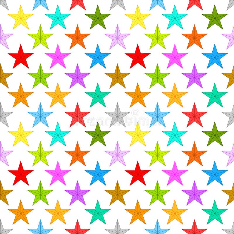 Stars Background Seamless Pattern Stock Illustration - Illustration of ...