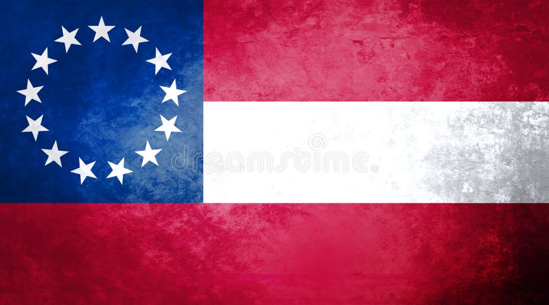 The Stars and Bars Flag. Confederate States Flag. Stock Illustration ...