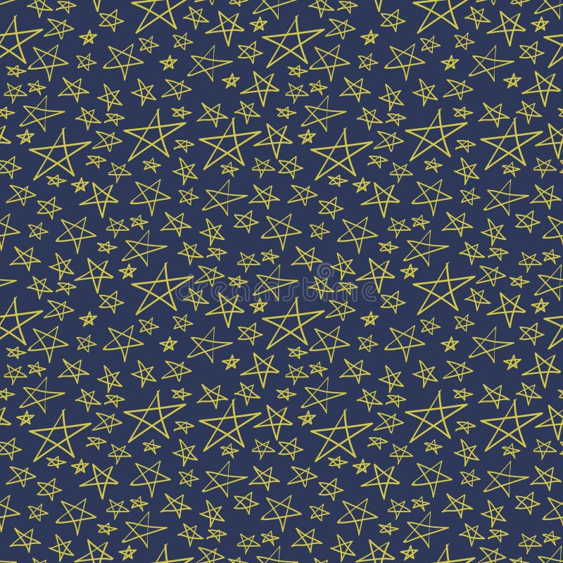 Stars on Blue Backdrop Pattern Stock Vector - Illustration of blur ...