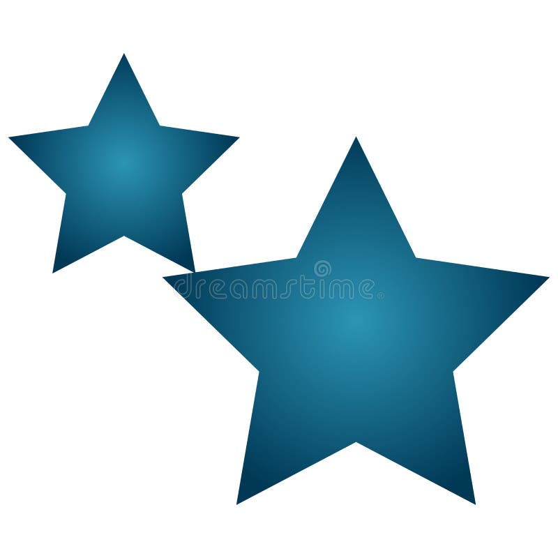 Stars are Blue with a Gradient. Stock Vector - Illustration of circle ...
