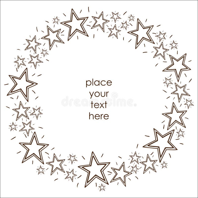 Stars border frame. stock vector. Illustration of backdrop - 36994260