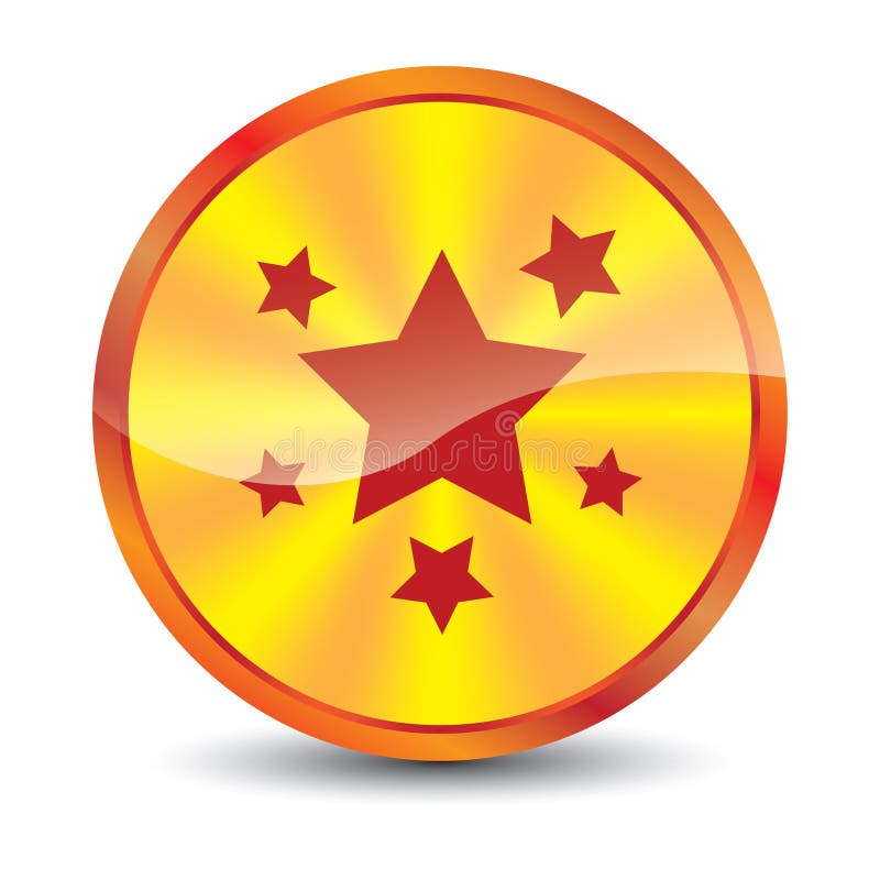 Stars Button. Vector Illustration Decorative Design Stock Vector ...