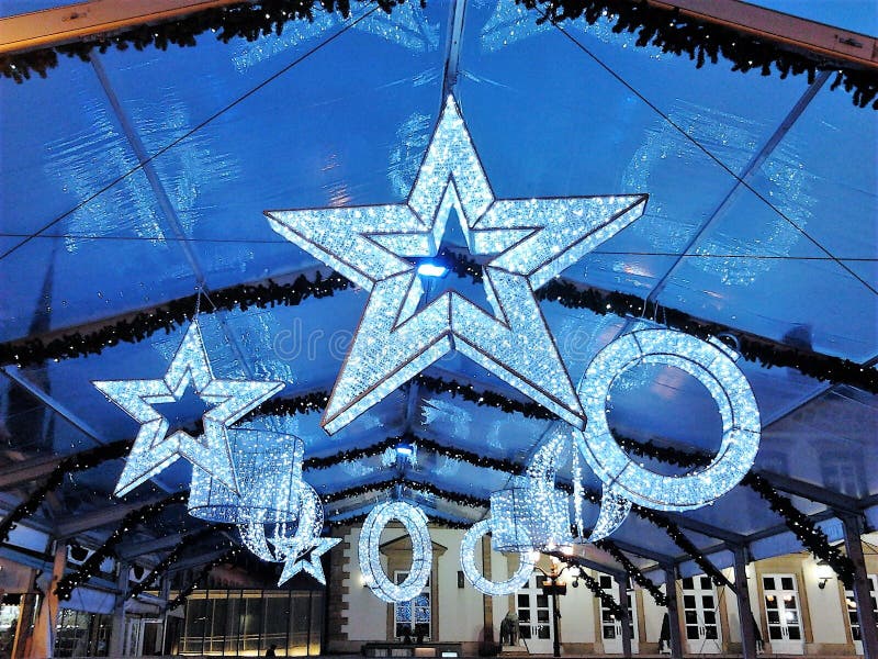Stars in Ceiling of the Skating Rink in Luxembourg Stock Photo - Image ...