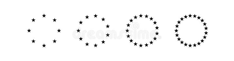 Stars Circle Frame Design. Round Star Border Stock Vector ...