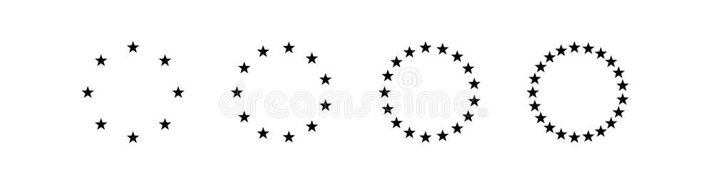 Stars Circle Frame Design. Round Star Border Stock Vector ...