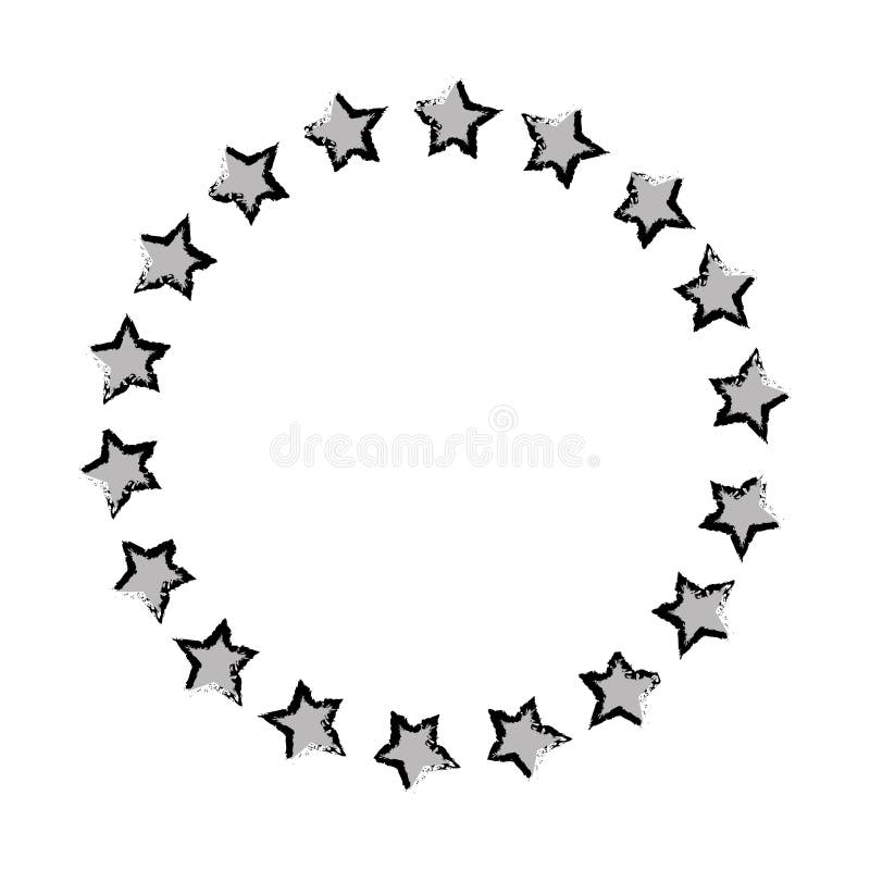 Stars in circle stock illustration. Illustration of emblem - 82744939