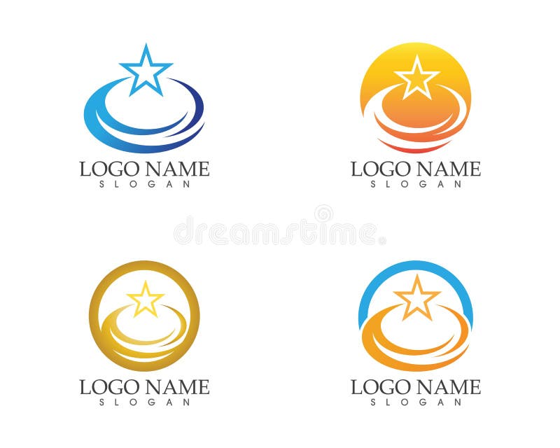 Stars Circle Icon Logo Design Vector Illustration Stock Vector ...