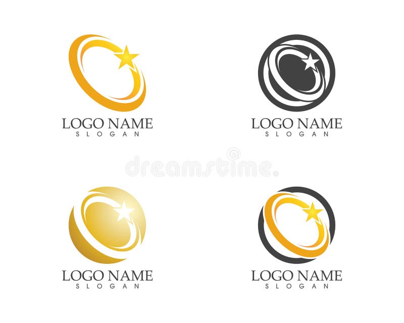 Stars Circle Logo Design Vector Template Stock Vector - Illustration of ...