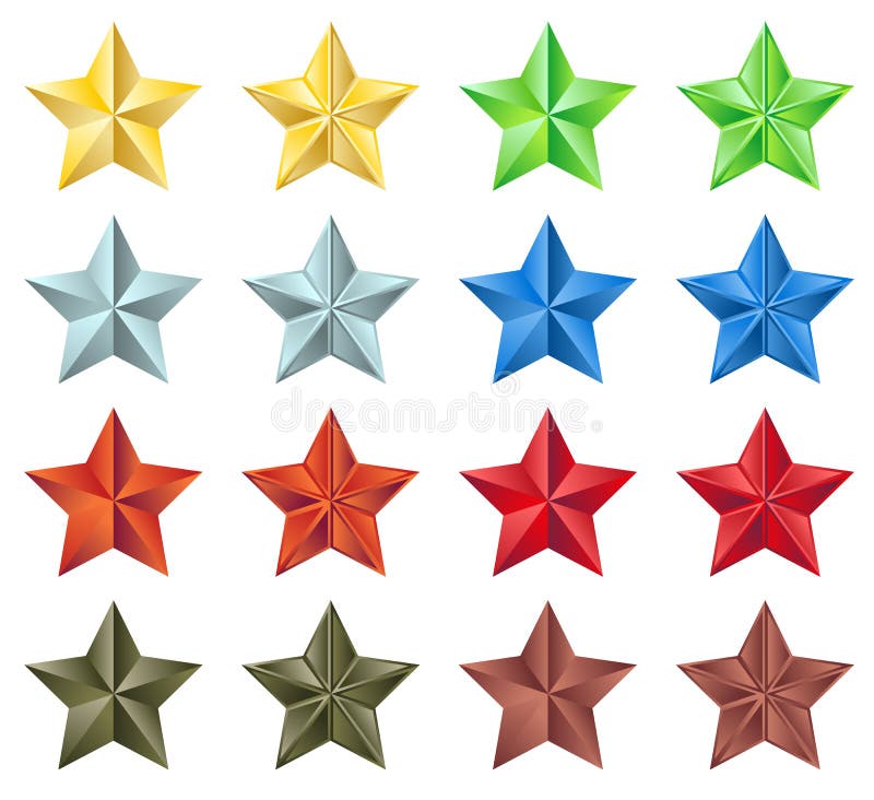 Stars collection stock vector. Illustration of blue, golden - 35630794