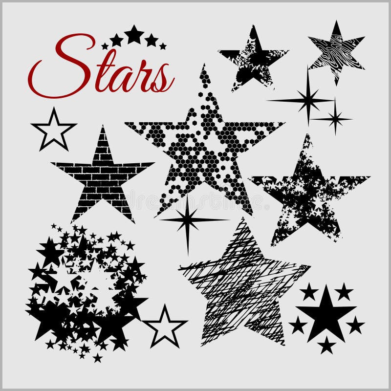 Stars Collection . Vector Set Stock Vector - Illustration of ...