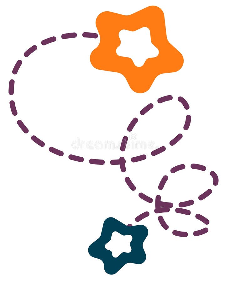 Stars Connected with Dotted Line, Outer Space Stock Vector ...