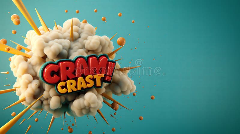 Stars and CRASH! Exclamation in a Comic Explosion, Retro 1950s Style ...