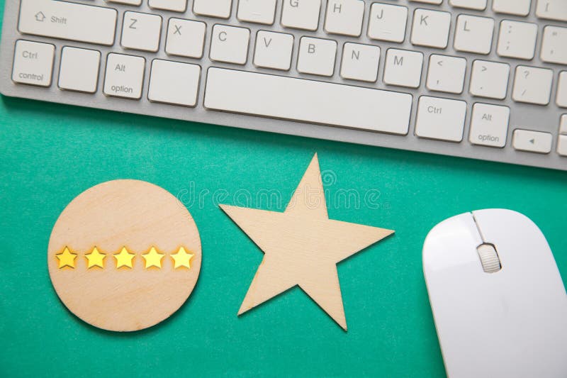 5 Stars. Customer Satisfaction Stock Illustration - Illustration of ...