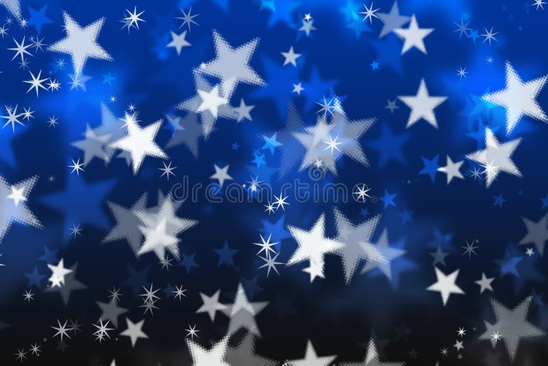 Stars on Dark Blue Background Stock Illustration - Illustration of ...