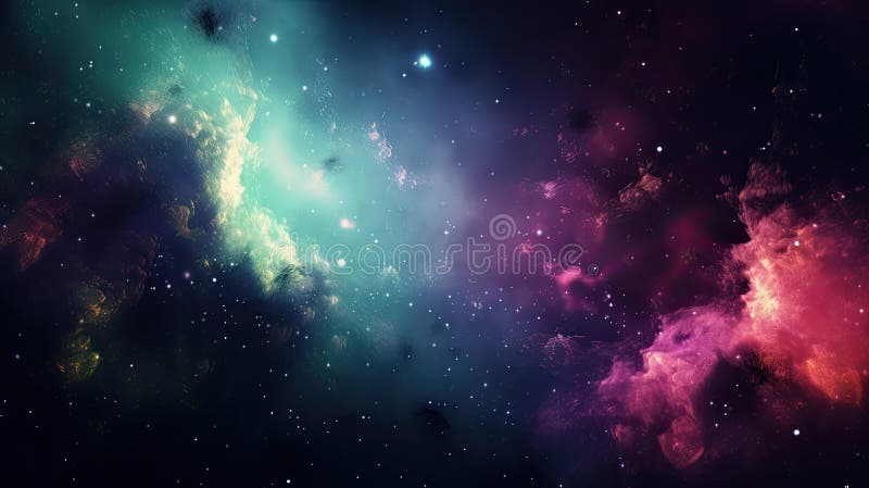 Stars in Deep Space Surrounded by a Nebula. Generative AI Stock ...