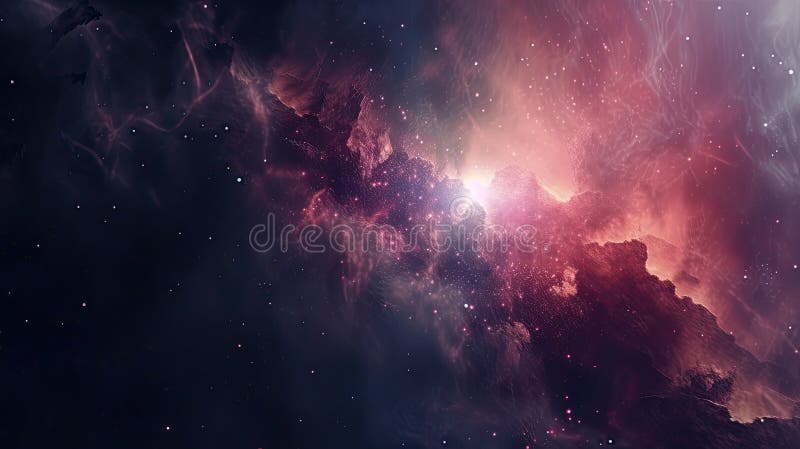 Stars in Deep Space Surrounded by a Nebula. Generative AI Stock ...