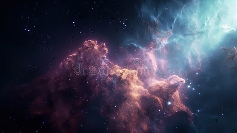 Stars in Deep Space Surrounded by a Nebula. Generative AI Stock ...