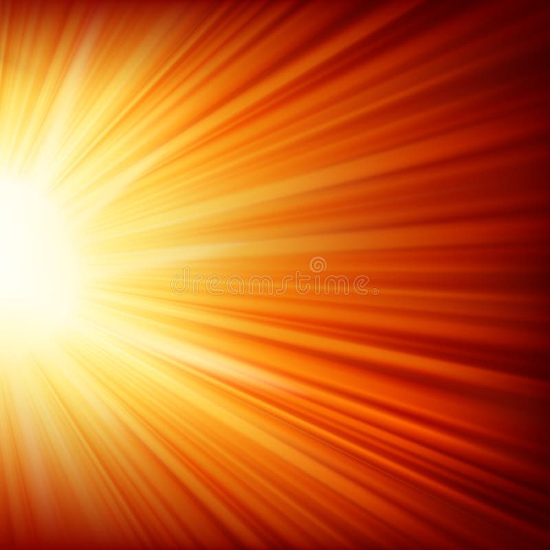 Stars Descending on a Path of Golden Light. EPS 10 Stock Vector ...