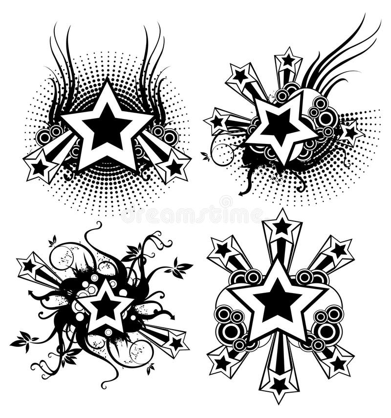 Stars Designs stock vector. Illustration of florals, circle - 31511780