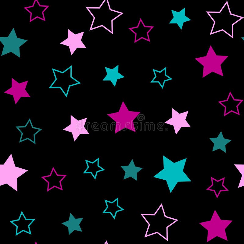 Asterisks. Seamless Patterns. Design for Fabric, Wrapping Paper ...